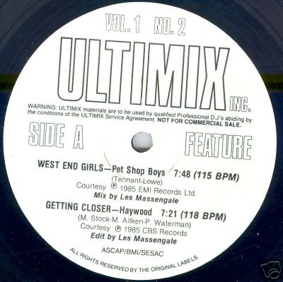 popsike.com - ULTIMIX REMIX SERVICE VOLUME 1, NUMBER 2 -TWO 12"'S ...
