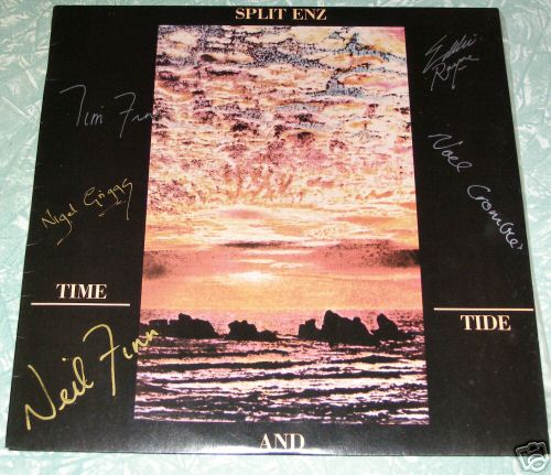popsike.com - :*:SPLIT ENZ FULLY AUTOGRAPHED RIVER AND TIDES LP ...