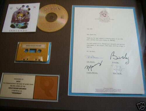 popsike.com - Rare signed Genuine Autographs of Queen Innuendo ...