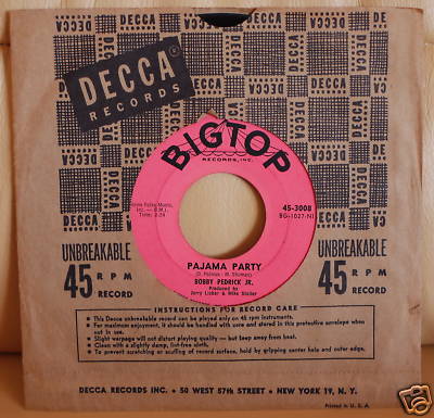popsike.com - Bobby Pedrick Jr. - Pajama Party (1958) BIGTOP rockig ...