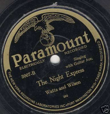 popsike.com - Wilmer Watts and Wilson on Paramount 3007 V - auction details