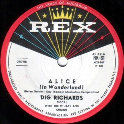 popsike.com - Dig Richards & R'Jays OZ-45"-Alice-Rex-Hot Rocker-1961 ...