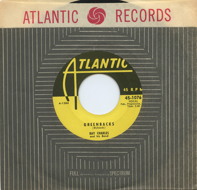 popsike.com - Rare R&B 45 - Ray Charles - Greenbacks - Atlantic # 45-1076 - Mint Minus - auction ...
