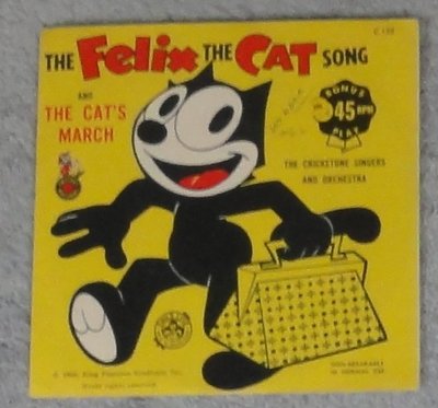 popsike.com - Felix The Cat 45 RPM Cricket Record Rare 1958 Song March ...