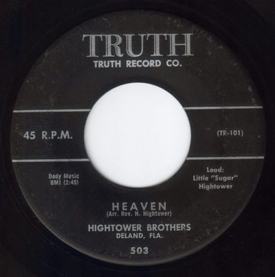 popsike.com - BLACK GOSPEL 45: HIGHTOWER BROTHERS. RARE++++ TRUTH 503 ...