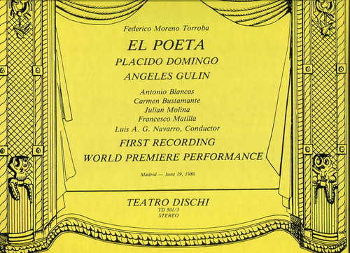 popsike.com - Teatro Dischi TD 501 Torroba EL POETA live world premiere ...