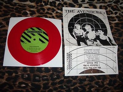 popsike.com - the avengers 1977 original dangerhouse red vinly 7" EP ...