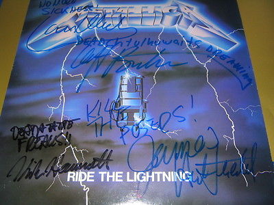 popsike.com - Metallica - signed Ride The Lightning LP incl. Cliff Burton - auction details