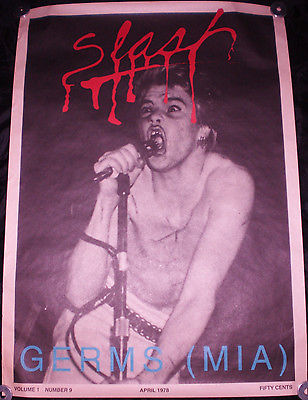 popsike.com - GERMS-Rare Original Slash Magazine Giant Poster ...