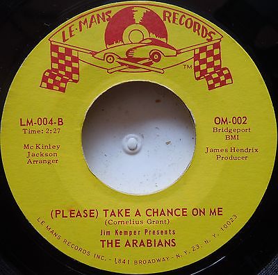 popsike.com - 7" NORTHERN SOUL / THE ARABIANS / PLEASE TAKE A CHANCE ON ...