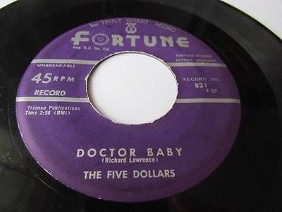 popsike.com - THE FIVE DOLLARS DETROIT DOO WOP R&B FORTUNE LABLE 821 ...