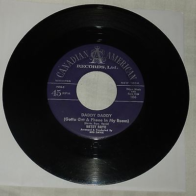 popsike.com - 1950'S POP 45 RPM RECORD - BETSY BRYE - CANADIAN AMERICAN ...