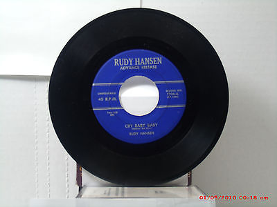 popsike.com - RUDY HANSEN-(45)-ADVANCE RELEASE--CRY BABY BABY/SATURDAY ...