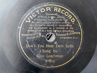 popsike.com - Silas Leachman "Don't You Hear Dem Bells" Victor 7" A-803 ...