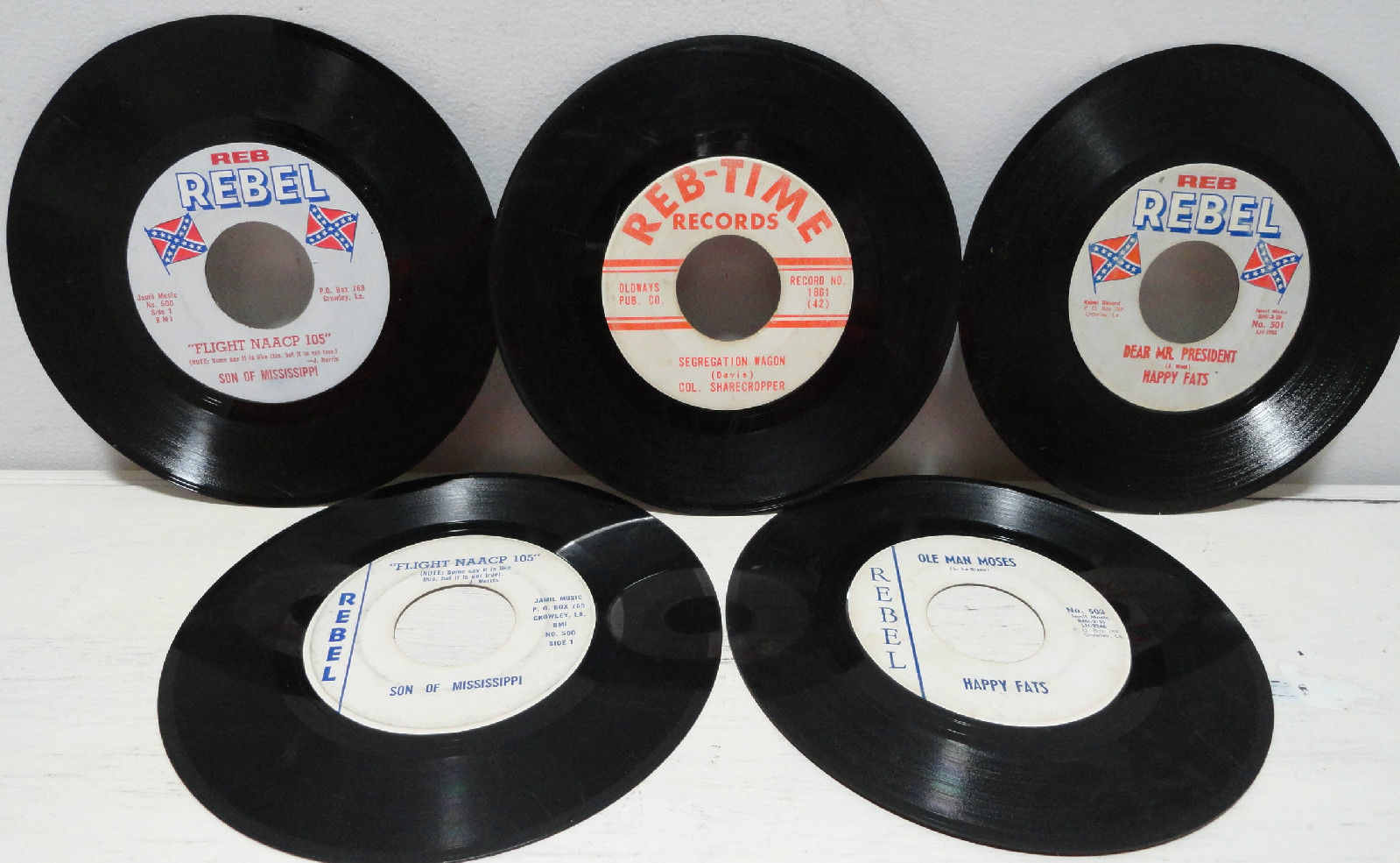 popsike.com - 5 Reb-Time Rebel 45 Son Of Mississippi Col Sharecropper ...