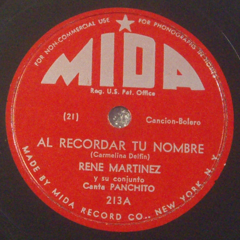 popsike.com - Panchito Riset Rene Martinez 78rpm MIDA 213 Bolero ...