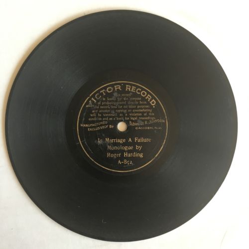popsike.com - Victor Seven Inch Record A-852, Is Marriage A Failure ...