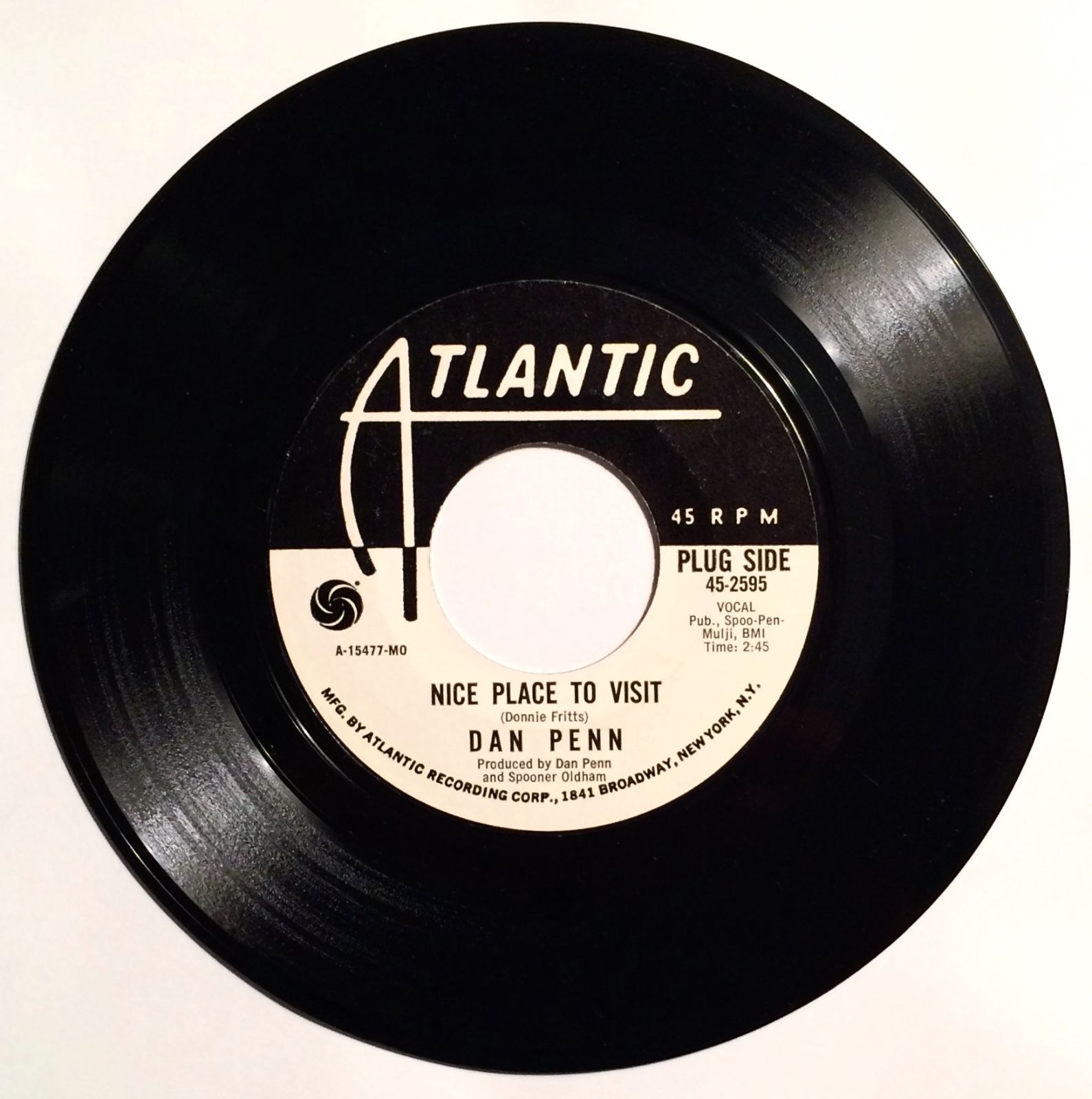 popsike.com - Dan Penn: Nice Place to Visit | Unseen Black+White Label ...
