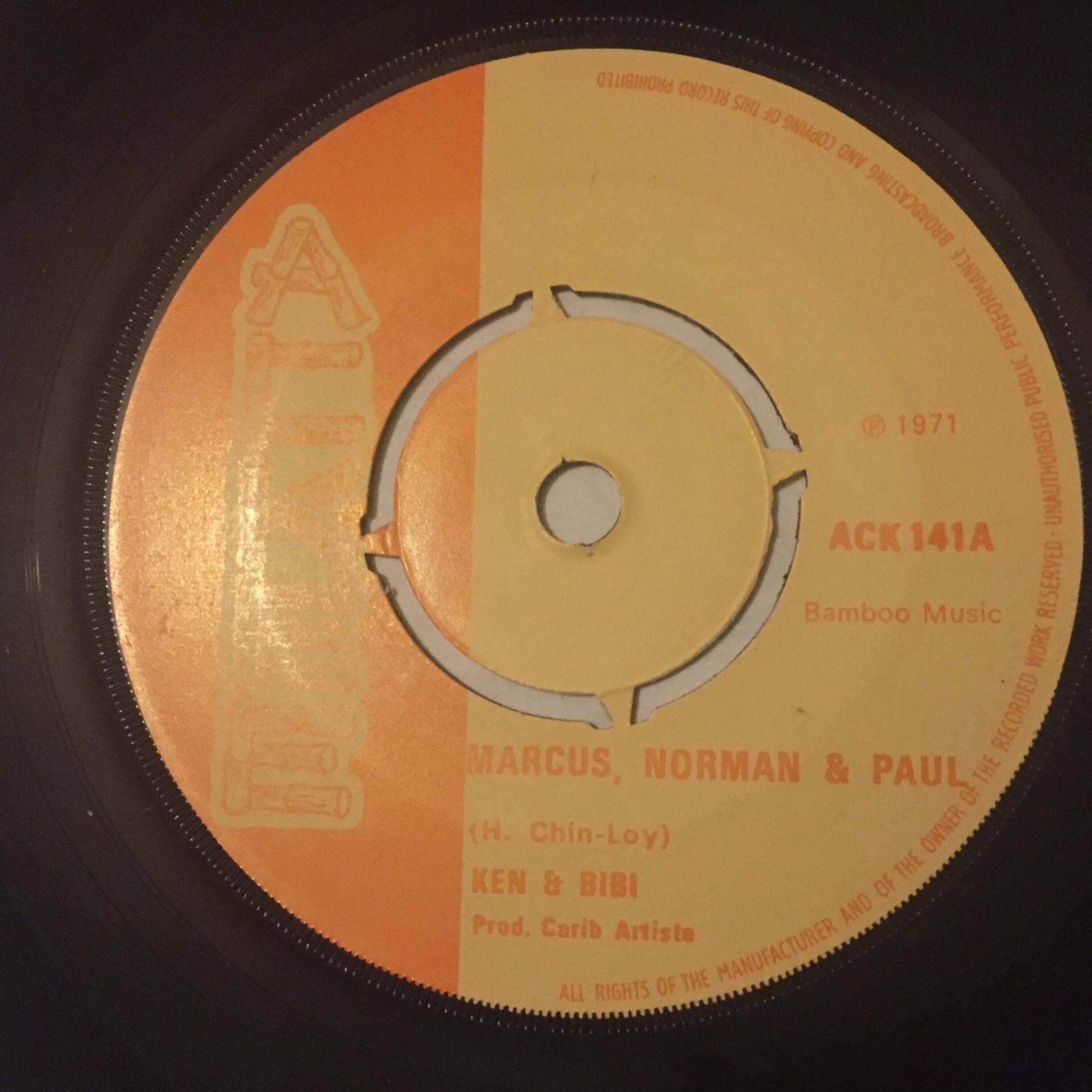 popsike.com - KEN & BIBI (CONSCIOUS MINDS) - Marcus, Norman & Paul - ACKEE '71 - auction details