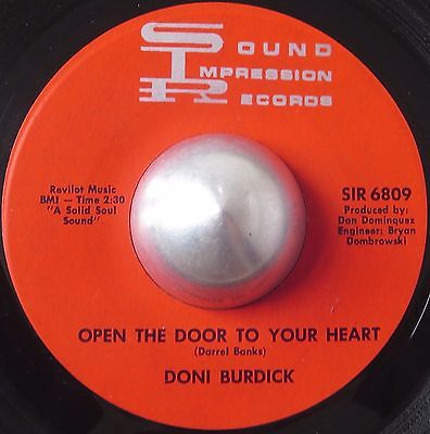 popsike.com - NORTHERN SOUL DONI BURDICK Open the door to your heart ...