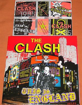 popsike.com - THE CLASH THIS IS ENGLAND STICKERS LTD POSTER 7" UK 45 ...