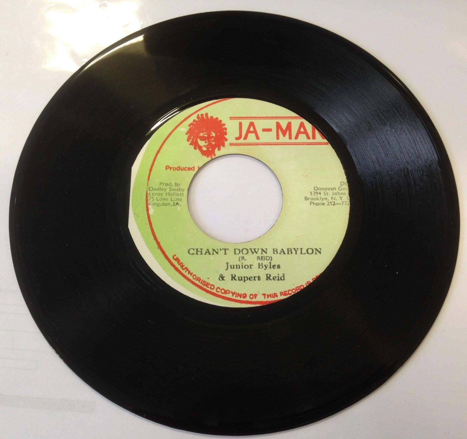 popsike.com - JUNIOR BYLES CHANT DOWN BABYLON OG JA JA-MAN 45" KILLER ...