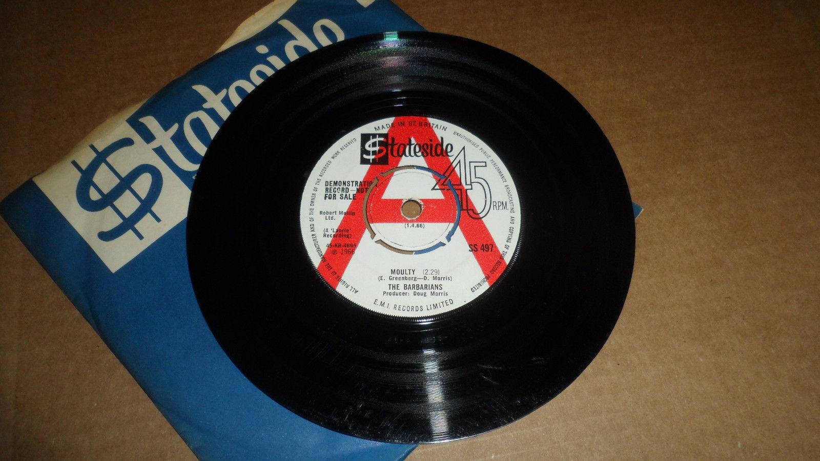 popsike.com - THE BARBARIANS 'MOULTY' SS 497 STATESIDE RECORDS 1966 UK ...