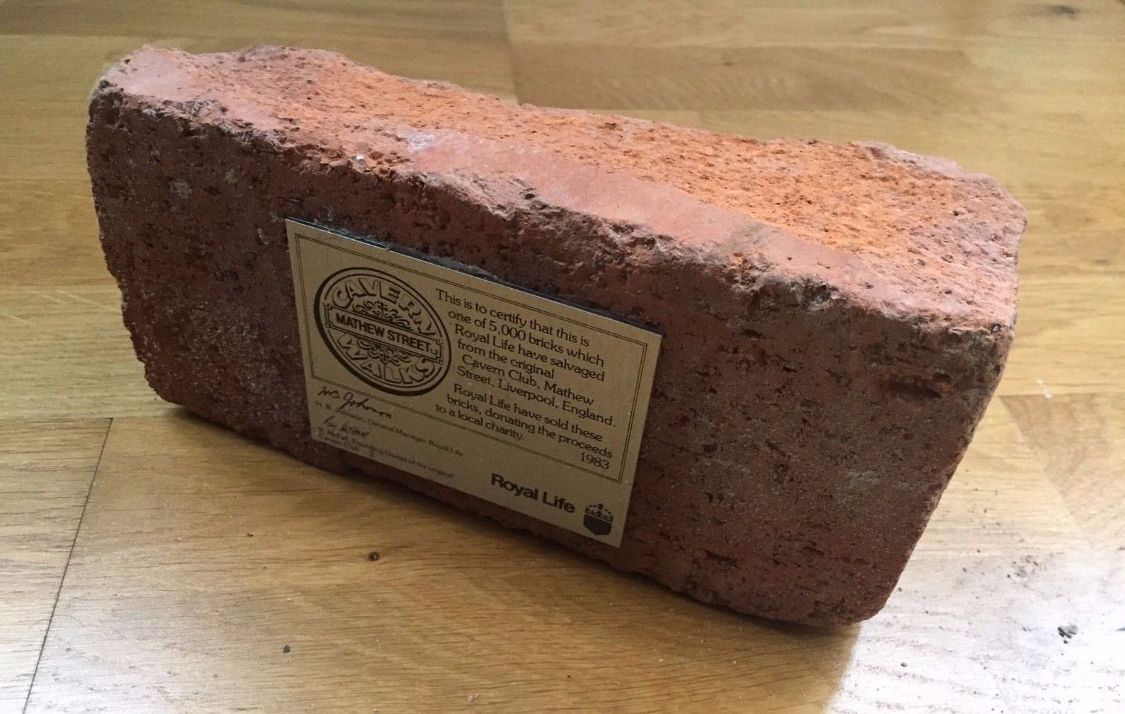 popsike.com - Beatles Cavern Club Brick. Rare from the original Cavern ...
