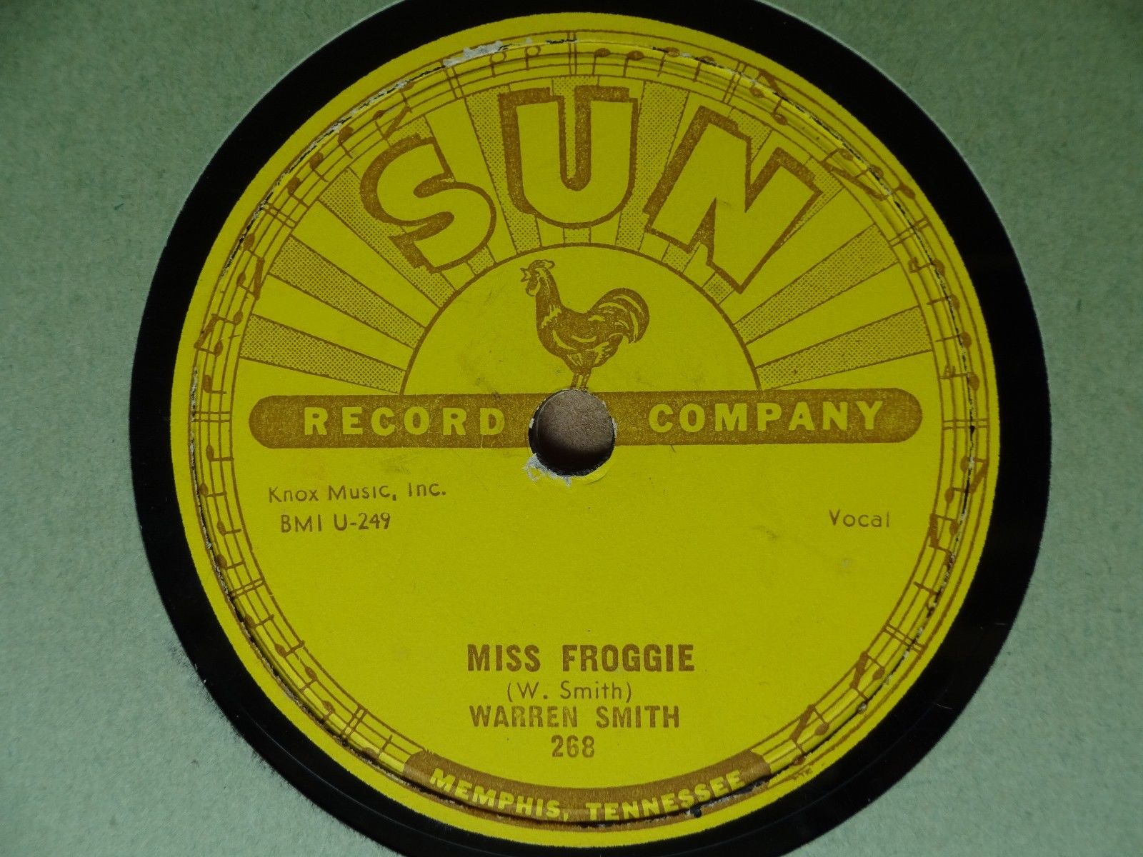 popsike.com - 1957 Rockabilly 78 rpm WARREN SMITH Miss Froggie / So ...