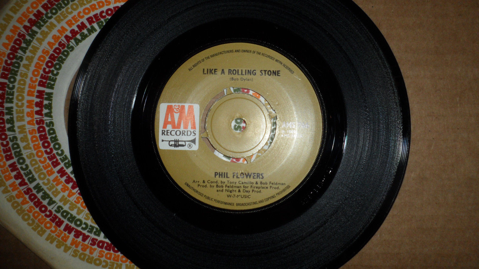 popsike.com - PHIL FLOWERS 'LIKE A ROLLING STONE' AMS 766 A&M RECORDS ...