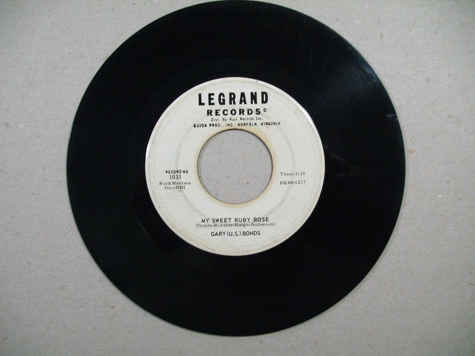 popsike.com - Gary (U.S.) Bonds - King Kong's Monkey / My Sweet Ruby ...