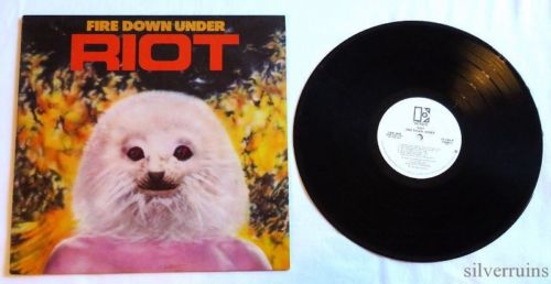popsike.com - RIOT Fire Down Under RECORD LP VINYL 80's WLP Promo HARD ...