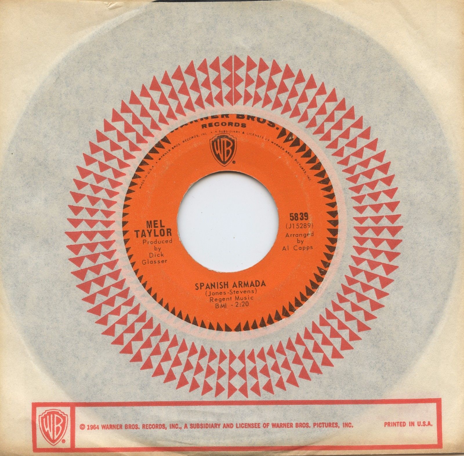 popsike.com - Hear- Rare Rock & Roll Inst. 45- Mel Taylor- Spanish ...