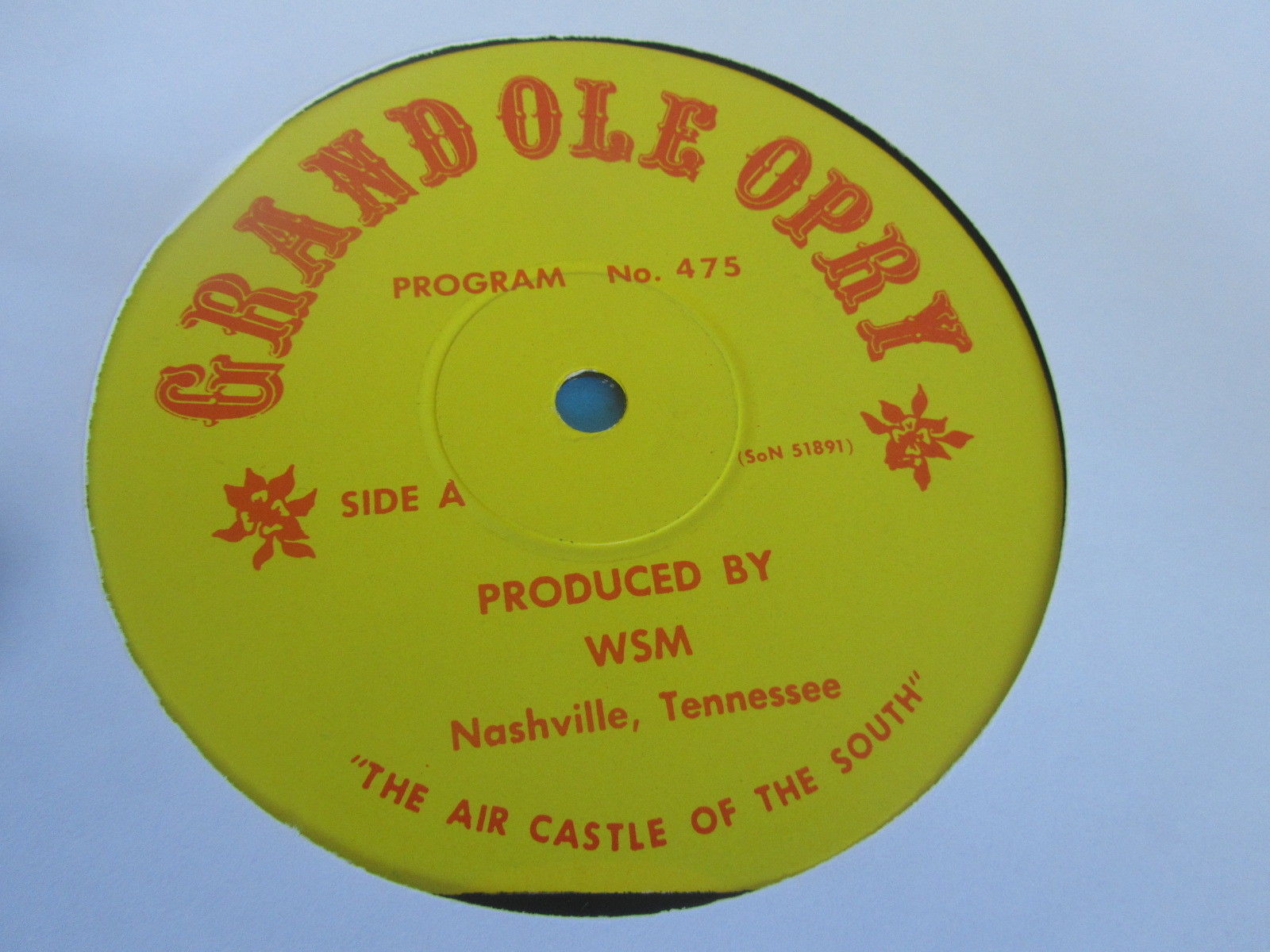 popsike.com - Grand Ole Opry WSM Radio Program 475 SoN 51891 LP ...