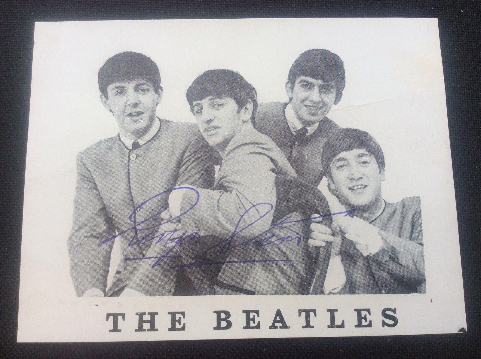 popsike.com - Ringo Starr The Beatles Signed Autograph B/W Photograph ...