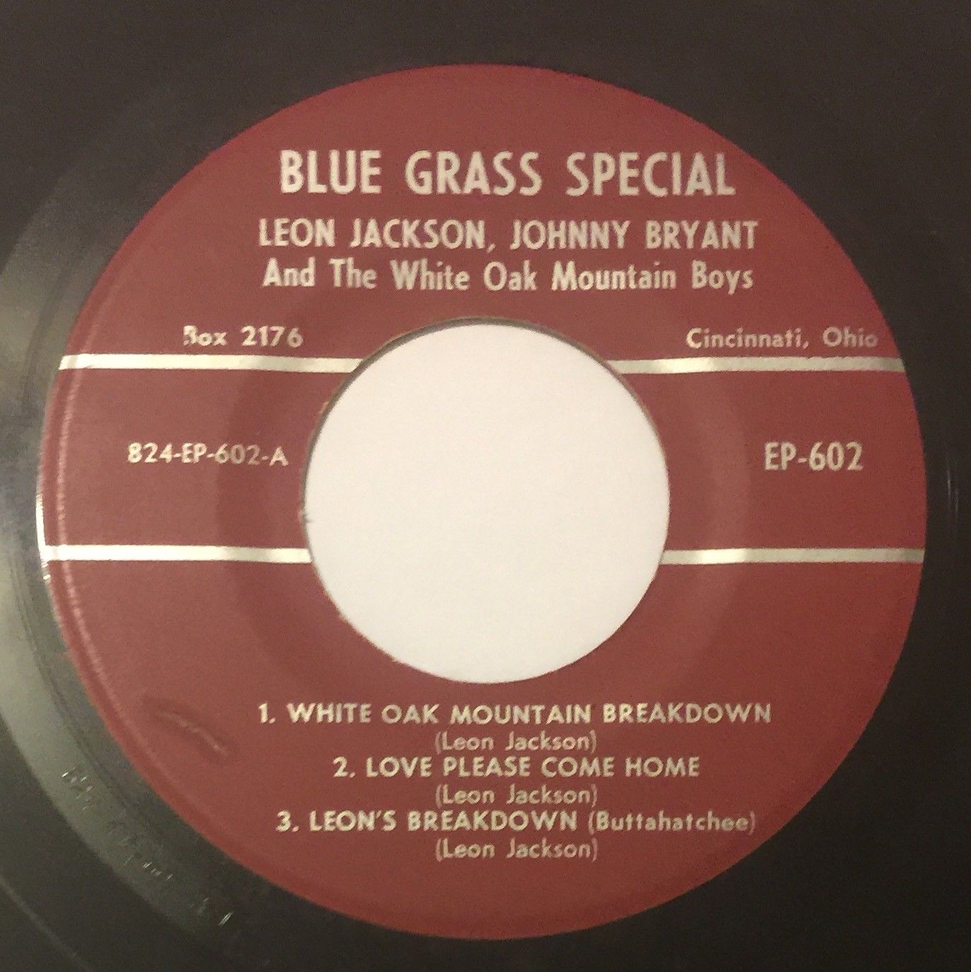 popsike.com - LEON JACKSON JOHNNY BRYANT JIMMY MARTIN BOB OSBORNE 45 ep 602 Blue Grass Special ...