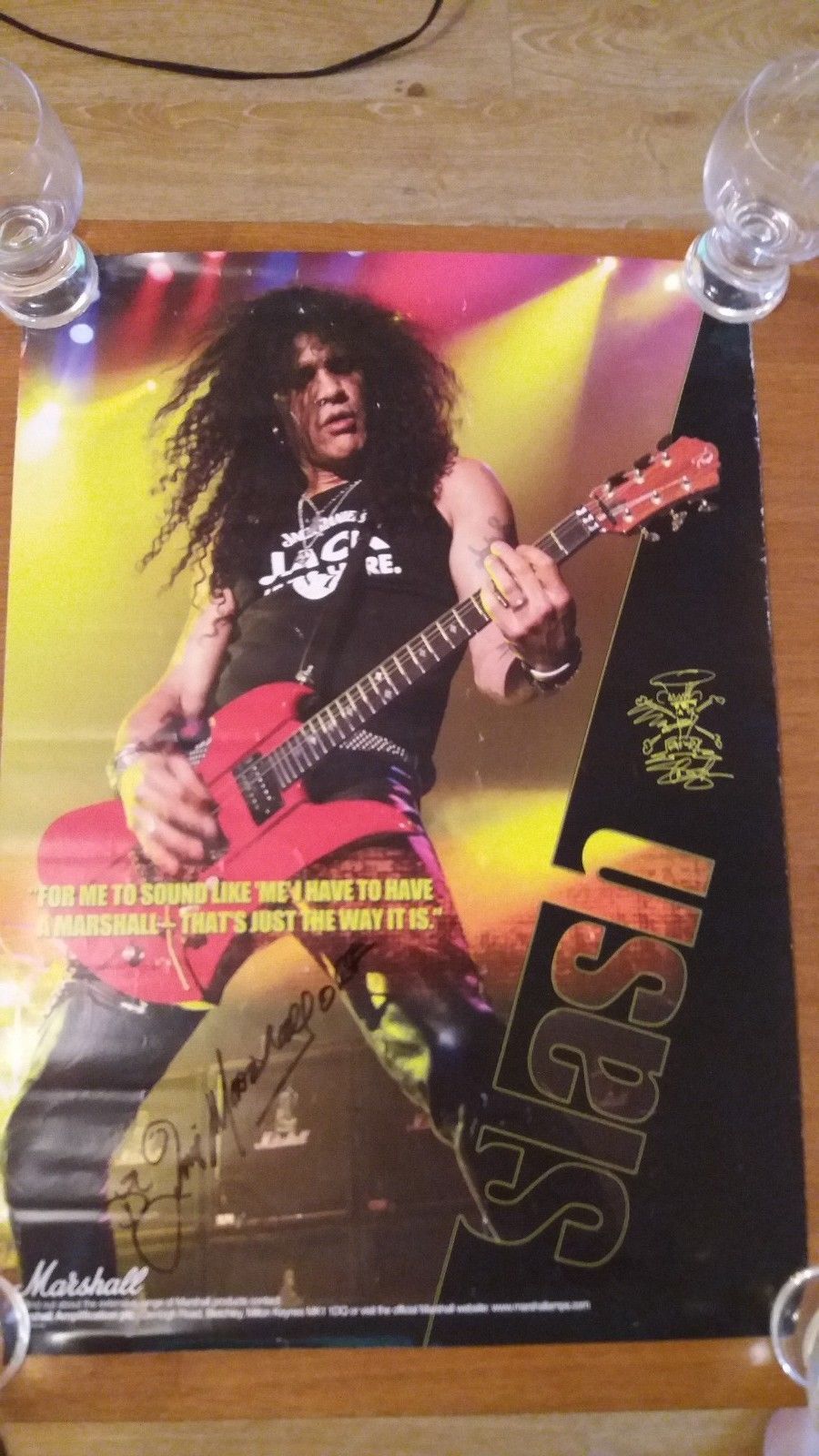 popsike.com - RARE MARSHALL PROMO POSTER FEATURING SLASH - SIGNED BY ...