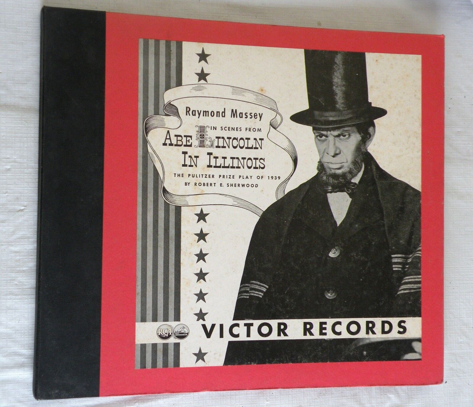 popsike.com - 3 78 RPM Album, Raymond Massey in Scenes from Abe Lincoln ...
