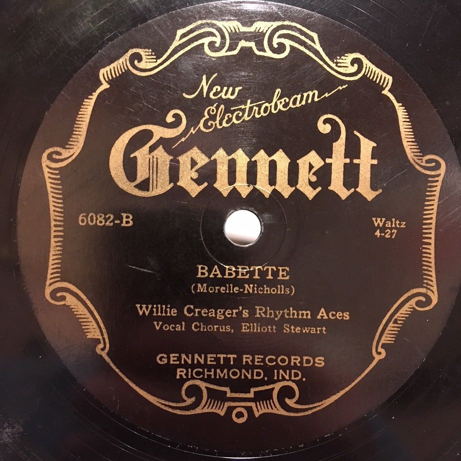 popsike.com - Willie Creager dance band 78 on Electrobeam Gennett 6082 ...