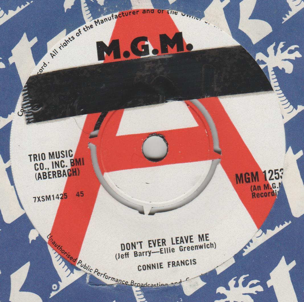 popsike.com - Connie Francis Don't ever leave me MGM 1253 Ex Demo ...