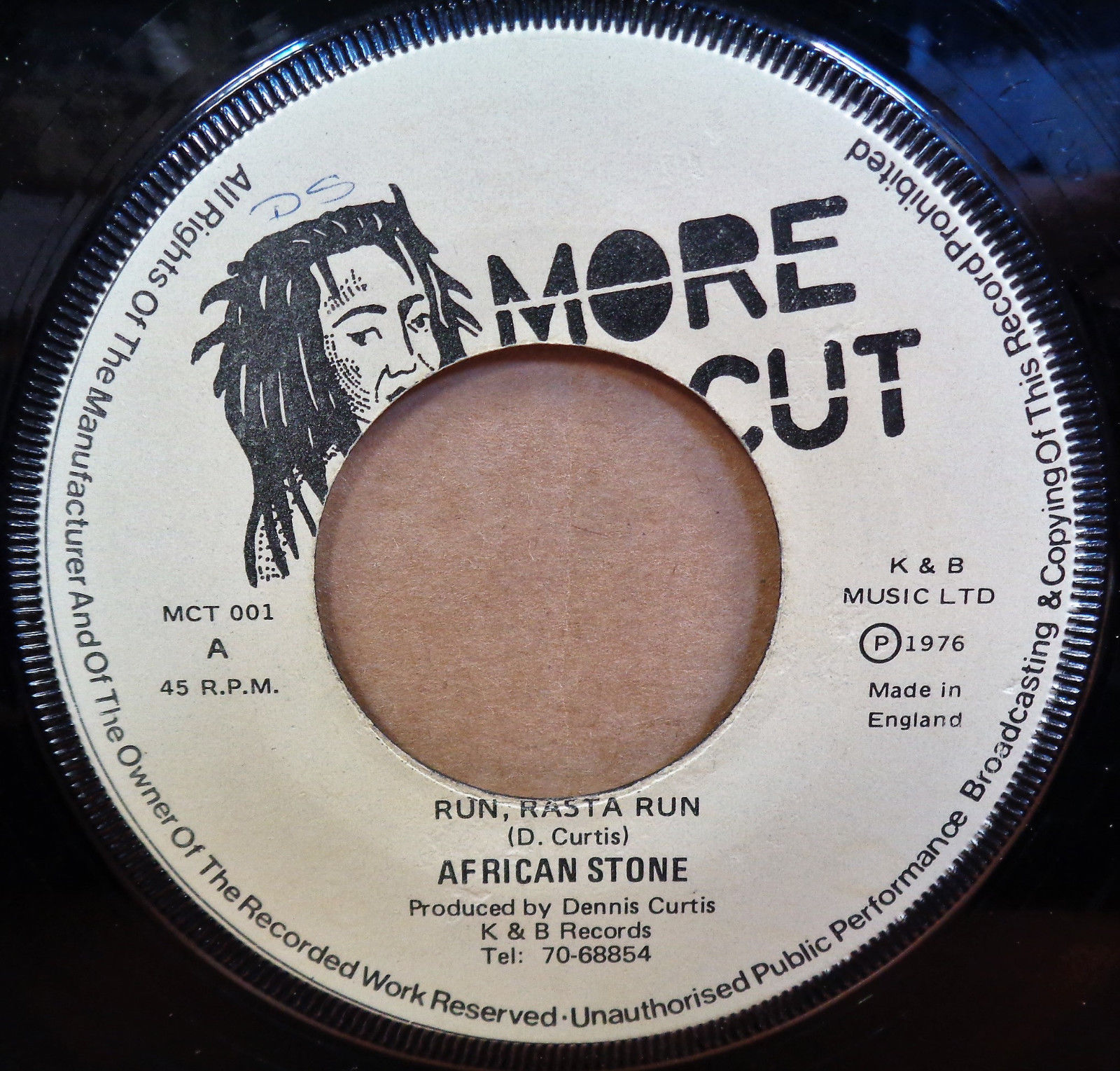 popsike.com - AFRICAN STONE RUN, RASTA RUN OG UK MORE CUT 7" MCT 001 ...