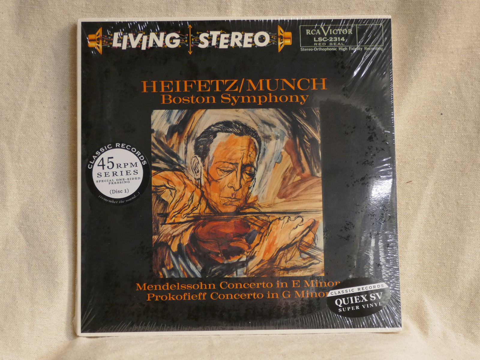 popsike.com - HEIFETZ/MUNCH, BOSTON SYMPHONY, 4 SIDE 45-RPM, LIMITED ...