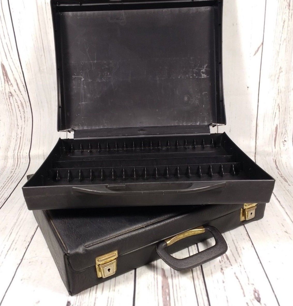 popsike.com - Pair of Retro Music Cassette Tape Storage Box Cases Hard ...