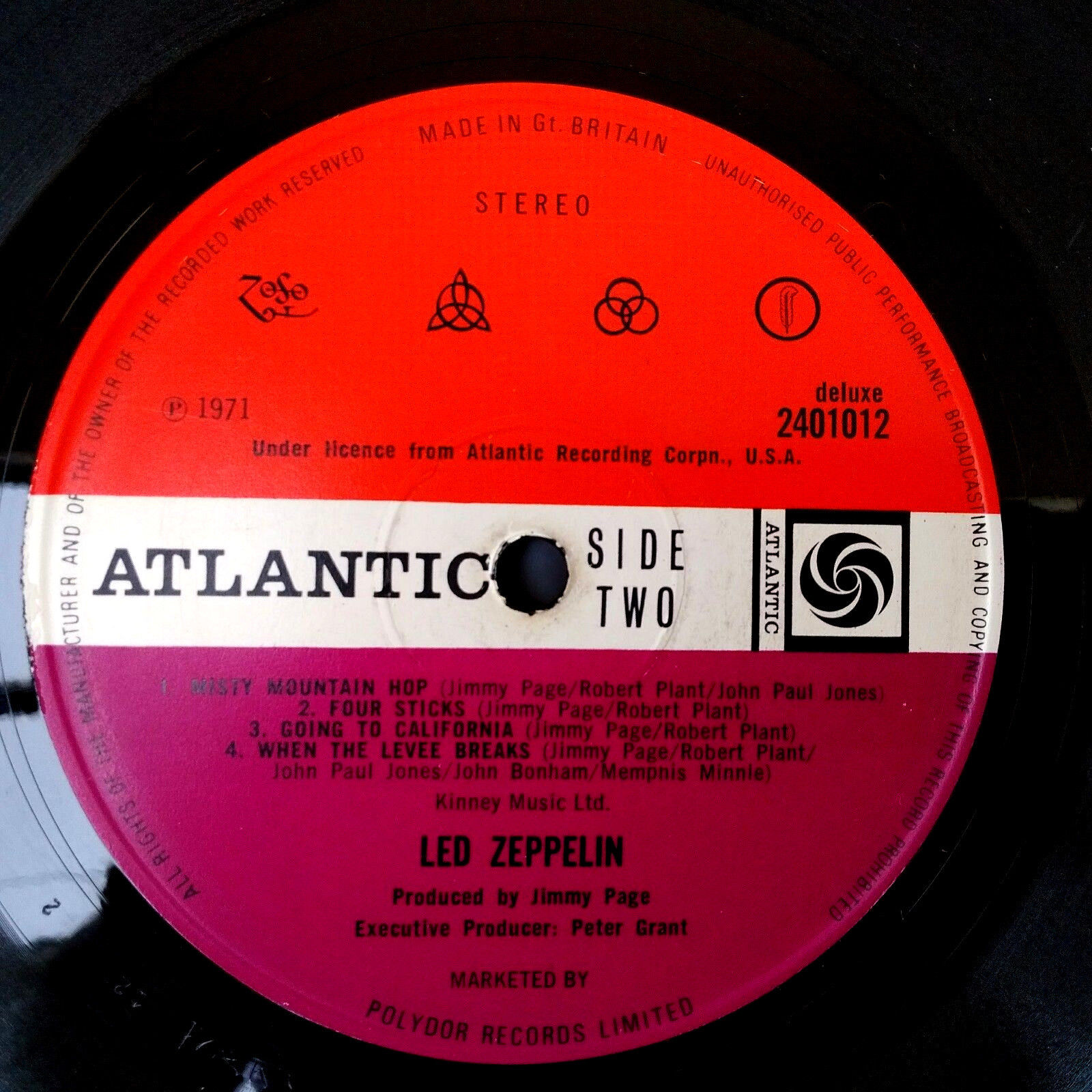 popsike.com - Led Zeppelin IV Red Plum 1st UK Press Peter Grant credit ...