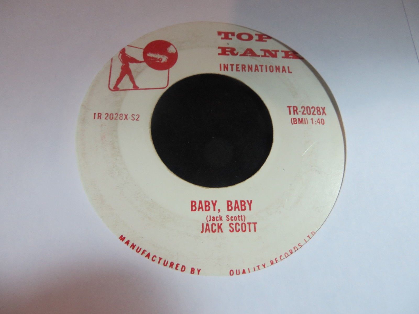 popsike.com - JACK SCOTT BABY BABY/WHAT IN THE WORLD'S COME OVER YOU TOP RANK PROMO VG+ ...
