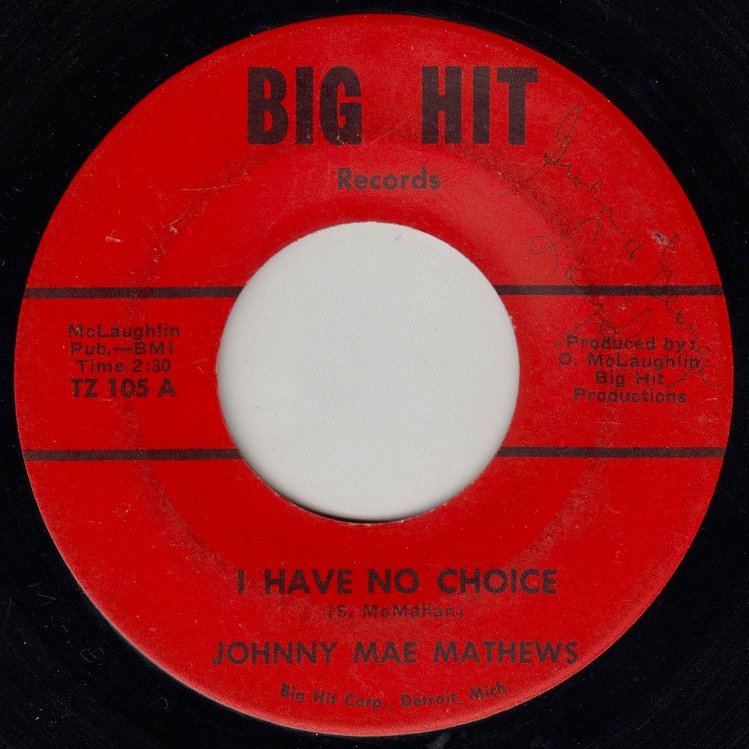popsike.com - northern soul 45 JOHNNY MAE MATHEWS I Have No Choice BIG ...