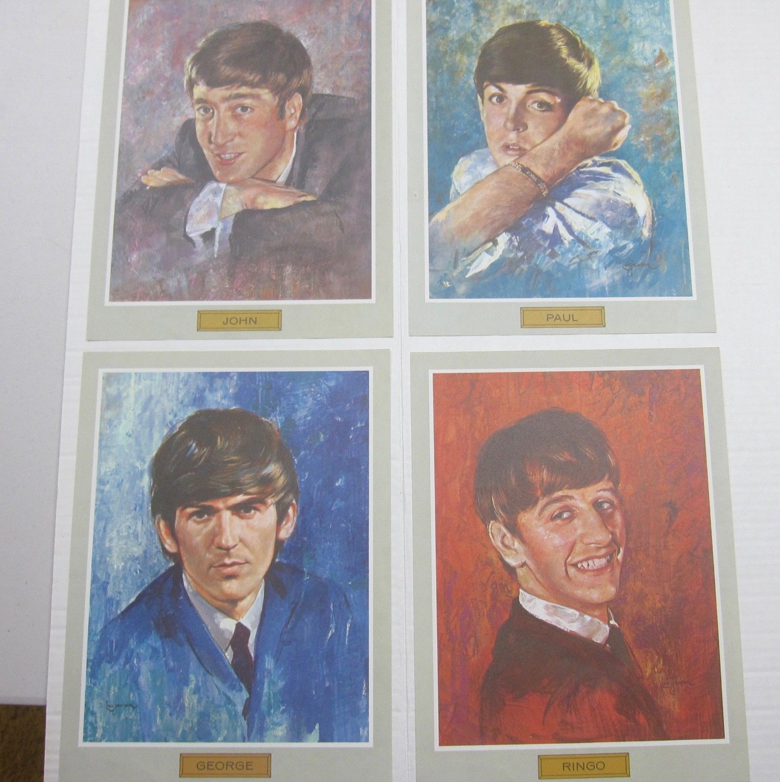 popsike.com - Beatles Original 1964 Leo Jansen Beatle Buddies 4 Portrait Prints 9 X 12 - auction ...