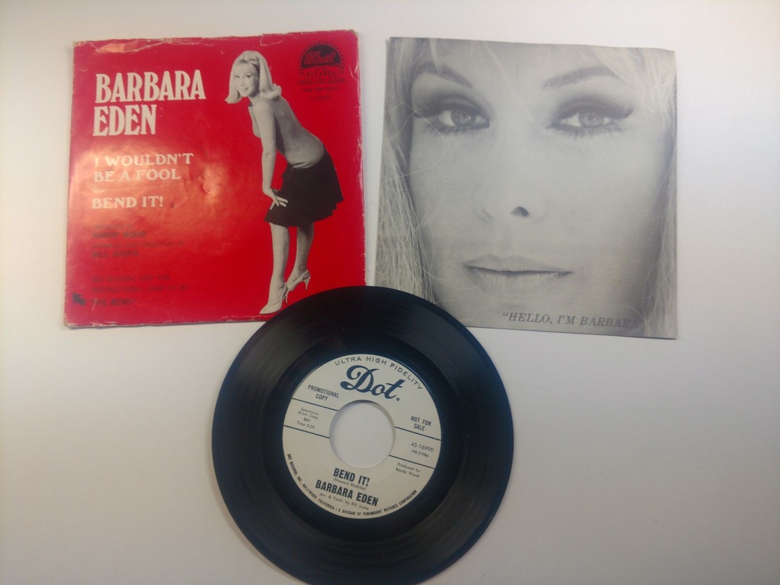 popsike.com - Barbara Eden Record- 45 Vinyl Bend it & I woulden't Be a ...