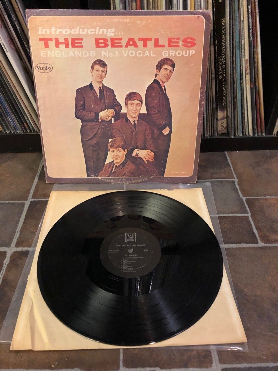 popsike.com - Introducing The Beatles Vee Jay Label LP - Black VJ Label ...