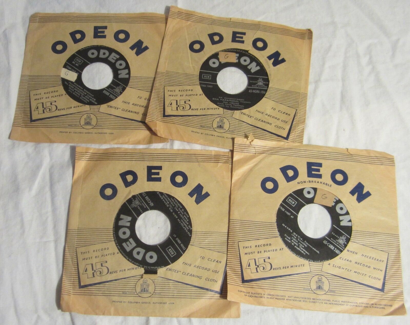 popsike.com - Four GREEK 45's - Vangelis Perpiniadis, Giota Lidia ...